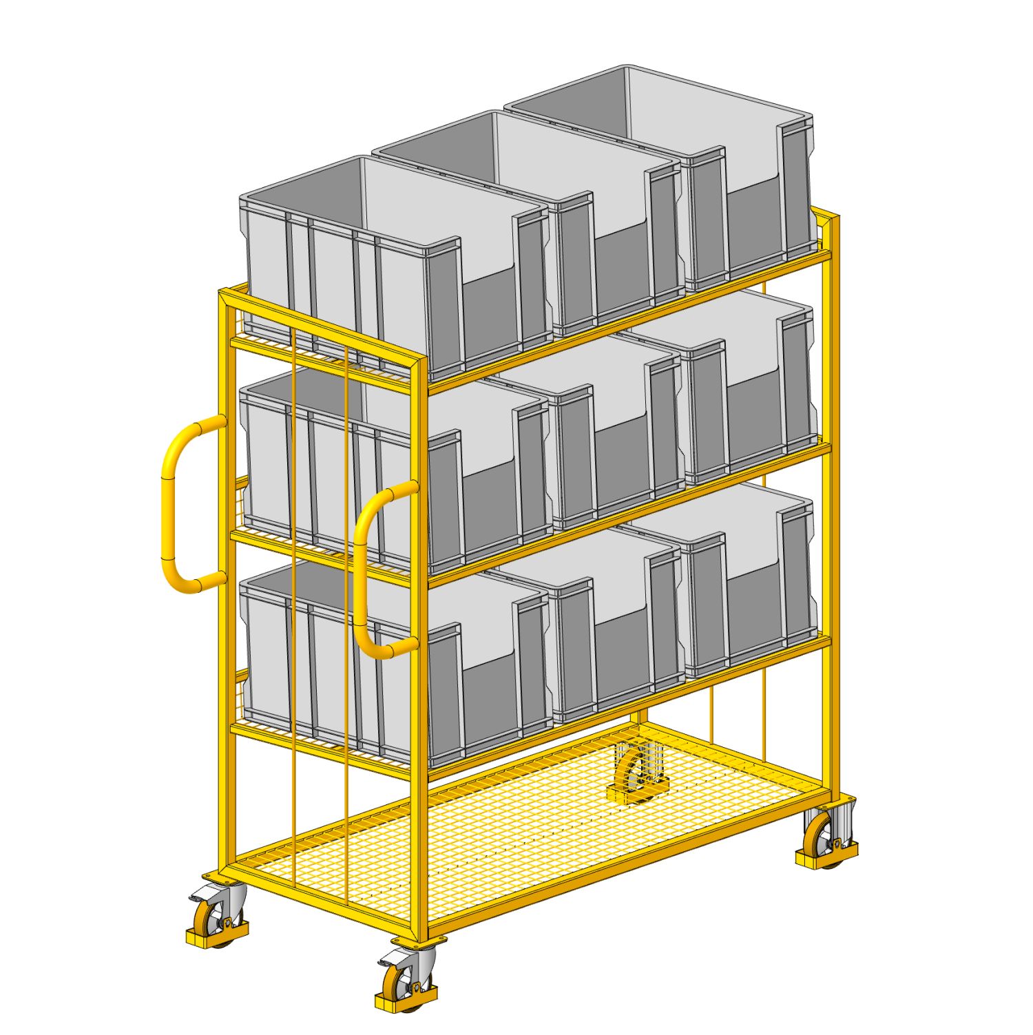 Wózki magazynowe na paczki i kartony - do przewożenia towaru - Damet